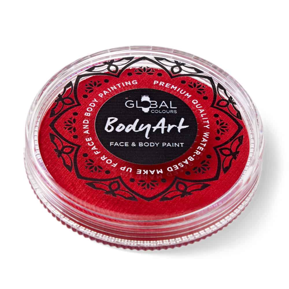 Global Colours Red - Face & BodyArt Cake Paint (New Shade)